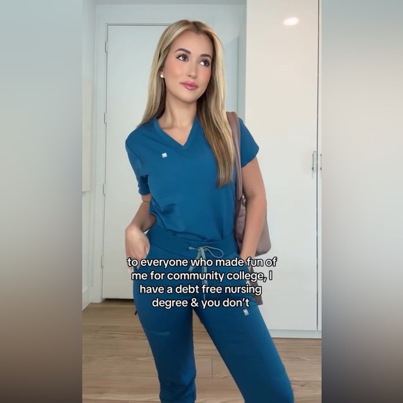 Fabletics | Other | Jogger Scrub Set Caribbean Blue | Poshmark